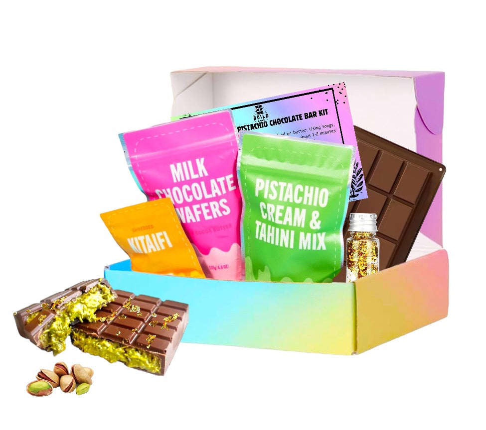 THE Jumbo Dubai Chocolate Bar kit (24k Gold Flakes Included) – Build A Bar